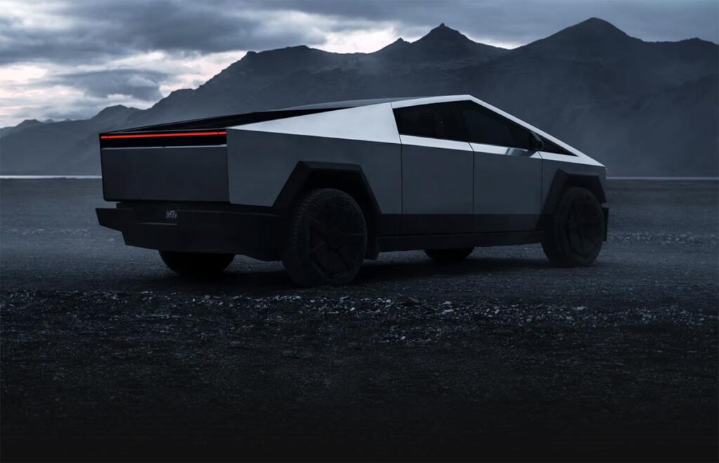 Tesla Cybertruck EV All-Wheel Drive Stainless Steel Exoskeleton – The ...